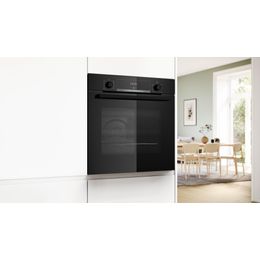 Bosch Einbaubackofen "HBA514BB3", Energieeffizienz: A+, schwarz, B:59,4cm H:59,5cm T:54,8cm, Back&ouml;fen, Zeitfunktion der LED-Display-Steuerung erm&ouml;glicht einfaches Bedienen, Einbaubackofen