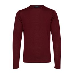 Strickfleece-Pullover Casual Friday "Strickpullover CFKent", Herren, Gr. XL, rot (vineyard wine melange), Obermaterial: 50% Wolle WO. 50% Polyacryl PAN., Pullover Strickfleece-Pullover