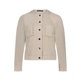 Jackenblazer Betty Barclay "Blazer-Jacke mit Kn&ouml;pfen", Damen, Gr. 40, beige (grau beige), Obermaterial: 92% Polyester PES. 8% Elasthan EL., Blazer Jackenblazer