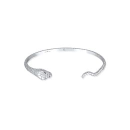 Armreif Elli Premium "Armband Armreif Offen Schlangen Motiv 925 Silber vergoldet" Gr. 160, silber, Armb&auml;nder, Damen, Silber 925 (Sterlingsilber), Armreif