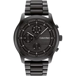 Multifunktionsuhr Calvin Klein "SPORT MULTI-FUNCTION", schwarz, Armbanduhren, Herren, Multifunktionsuhr, Quarzuhr, Armbanduhr, Herrenuhr, Datum, Edelstahlarmband