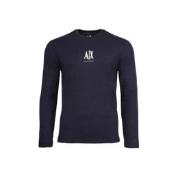 Longsleeve Armani Exchange "Longsleeve T-SHIRT 1er Pack", Herren, Gr. M, blau (dunkelblau), Obermaterial: 100% Baumwolle CO., Shirts Longsleeve
