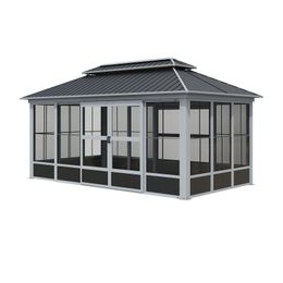 Sojag Pavillon Olan 1017 Grau -Schwarz 310x529,5x291cm