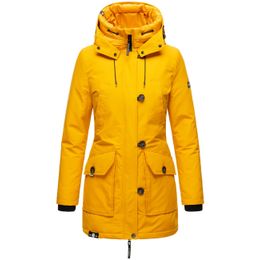 Winterjacke Navahoo "Winterjacke Freezestoorm", Damen, Gr. XS, gelb, Obermaterial: 70% Baumwolle CO. 30% Nylon NY. Obermaterial: Futter: 100% Polyester PES. 100% Polyester PES., Jacken Winterjacke
