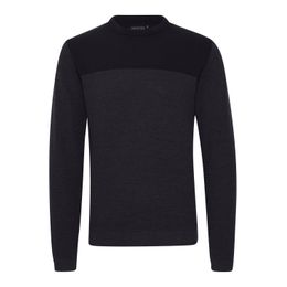 Strickfleece-Pullover INDICODE "Strickpullover IDLabel", Herren, Gr. XXL, schwarz, Obermaterial: 80% Baumwolle CO. 20% Polyamid PA., Pullover Strickfleece-Pullover