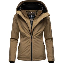 Outdoorjacke Marikoo "&Uuml;bergangsjacke Erdbeere", Damen, Gr. XXL, grau (taupe), Obermaterial: 100% Polyester PES. Obermaterial: Futter: 100% Polyester PES. 100% Polyester PES., Jacken Outdoorjacke