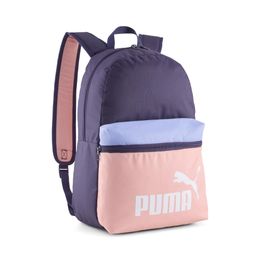 Rucksack Puma "PHASE COLOR BLOCK BACKPACK", deep plum, rosy outlook, Rucks&auml;cke, Damen, Netz, Polyester, Rucksack, f&uuml;r sportliche Aktivit&auml;ten und Alltag, mit ger&auml;umigem Hauptfach