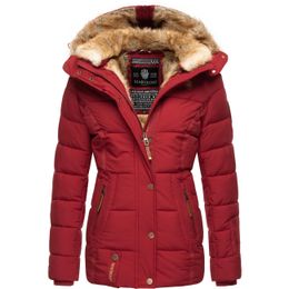Winterjacke Marikoo "Winterjacke Nekoo", Damen, Gr. S, rot (dunkelrot), Obermaterial: 100% Polyester PES. Obermaterial: Futter: 100% Polyester PES. 100% Polyester PES., Jacken Winterjacke