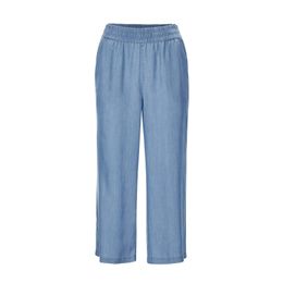 2-in-1-Hose GOLDNER "Kurzgr&ouml;&szlig;e Bequeme Culotte in verk&uuml;rzter L&auml;nge", Damen, Gr. 23, K-Gr, blau (himmelblau), Obermaterial: 100% Lyocell CLY., Hosen 2-in-1-Hose