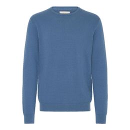 Strickfleece-Pullover Blend "Strickpullover BHREDHILL CREW NECK KNIT NOOS", Damen, Gr. M, blau (ensign blau), Obermaterial: 100% Baumwolle CO., Pullover Strickfleece-Pullover