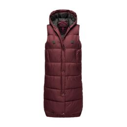 Steppweste Marikoo "Marikoo Sayorii Damen Winter Weste B967", Damen, Gr. M, rot (wine), Obermaterial: 100% Polyester PES., Westen Steppweste