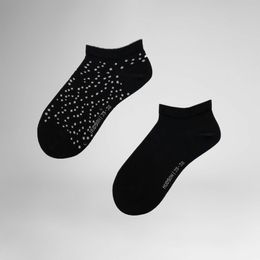 Sneakersocken Hudson "Sneaker Dotty 2-Pack", Damen, Gr. 39-42, schwarz (schwarz 0005), Obermaterial: 70% Baumwolle CO. 28% Polyamid PA. 2% Elasthan EL., Socken Sneakersocken