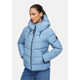 Winterjacke Marikoo "Marikoo Yukanii Damen Winterjacke Steppjacke N114", Damen, Gr. L, blau (powder blau), Obermaterial: 100% Polyester PES., Jacken Winterjacke