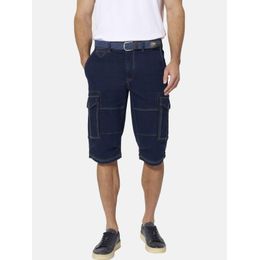Longbermudas Babista "Jeansbermuda ISANDRO", Herren, Gr. 70, N-Gr, blau (dunkelblau), Obermaterial: 98% Baumwolle CO. 2% Elasthan EL., Hosen Longbermudas