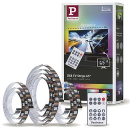 Paulmann LED-Streifen "USB LED Strip TV-Beleuchtung, Dynamic Rainbow RGB", schwarz, Dioden 144 Stk. Flammen 1 Stk., Gesamtl&auml;nge 2,4m, Lichterketten, LED-Streifen