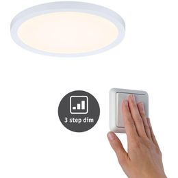 Paulmann LED Einbauleuchte "Areo", wei&szlig;, 1, &Oslash; 17,5cm H: 2,6cm, 1 Stk., Leuchten, LED-Modul, 3-Stufen-dimmbar, LED Einbauleuchte