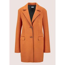 Madeleine Mode Kurzjacke MADELEINE "Jacke Longjacke aus zweilagigem Jersey", Damen, Gr. 46, orange (pastellorange, anthrazit, melange), Obermaterial: 96% Viskose CV. 4% Elasthan EL., Modern, normal, Jacken Kurzjacke
