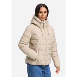 Winterjacke Marikoo "Marikoo Tayenaa Damen Herbst Winter Steppjacke N098", Damen, Gr. L, grau (light taupe), Obermaterial: 100% Polyester PES., Jacken Winterjacke