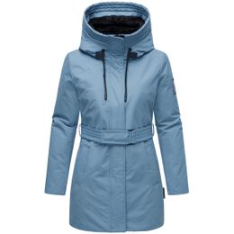 Winterjacke Navahoo "Parka Eishauch 14", Damen, Gr. L, blau (powder blau), Obermaterial: 55% Nylon NY. 45% Baumwolle CO. Obermaterial: Futter: 100% Polyester PES. 100% Polyester PES., Jacken Winterjacke