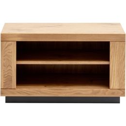 Sitzbank MCA LIVING "Greno Garderobenbank", braun (eichenfarben), B:80cm H:46,5cm T:40cm, Holzwerkstoff, Massivholz, Sitzb&auml;nke, Sitzbank, 2 offene F&auml;cher, FSC-Mix
