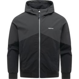 Funktionsjacke Ragwear "Funktionsjacke Sherwend", Herren, Gr. L, schwarz, Obermaterial: 94% Polyester PES. 6% Elasthan EL. 100% Polyester PES. Obermaterial: Futter: 100% Polyester PES., gerade, hoch geschlossener Ausschnitt, &Auml;rmel ohne &Auml;rmelschlitz Rippb&uuml;ndchen, Jacken Funktionsjacke, Wasserdichte leichte &Uuml;bergangsjacke mit Kapuze