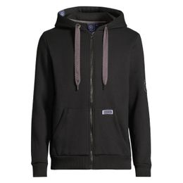 Sweatjacke SALZHAUT "Sweatjacke MAKKER", Herren, Gr. L, schwarz, Obermaterial: 55% Baumwolle CO. 45% Polyester PES., Sweatjacken Sweatjacke