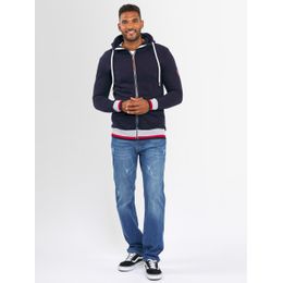 Sweatjacke Alessandro Salvarini "Alessandro Salvarini Herren Hoodie AS310", Herren, Gr. S, blau (navy), Obermaterial: 65% Baumwolle CO. 35% Polyester PES., Sweatjacken Sweatjacke
