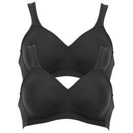 B&uuml;gelloser BH Anita "BH ohne B&uuml;gel Twin", Damen, Gr. 70, Cup B, schwarz (schwarz schwarz), Obermaterial: 70% Polyamid PA. 30% Elasthan EL., BHs B&uuml;gelloser BH