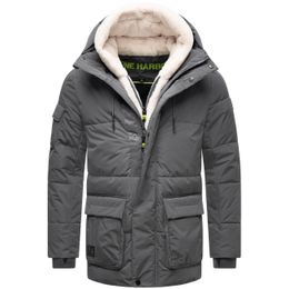 Winterjacke STONE HARBOUR "Winterjacke Lauroo XX", Damen, Gr. L, grau (anthrazit), Obermaterial: 100% Polyester PES. Obermaterial: Futter: 100% Polyester PES. 100% Polyester PES., Jacken Winterjacke