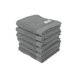 G&auml;stehandtuch Tom Tailor "G&auml;stetuch Color Bath Guest Towel 6er Pack" Gr. S, grau, B:30cm, Obermaterial: 100% Baumwolle CO., Handt&uuml;cher, G&auml;stehandtuch