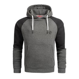 Kapuzenpullover Alessandro Salvarini "Hoodie ASFelippe", Herren, Gr. L, grau (dunkelgrau), Obermaterial: 65% Baumwolle CO. 35% Polyester PES., Sweatshirts Kapuzenpullover