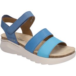 Sandale Josef Seibel "Celine 06, blau-multi", Damen, Gr. 36, blau (blau, multi), Obermaterial: 100% Rindsleder Leather cow., Schuhe Sandale