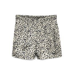 V&eacute;ro Moda Shorts VERO MODA "VMJESMILO HW SHORTS WVN NOOS", Damen, Gr. XL, N-Gr, silber lining aop:sus leo obsidian, Web, Obermaterial: 55% Viskose, 45% Leinen, bedruckt, regular fit kurz, Hosen Shorts, Viskosemischung, regular fit, mit Leinen