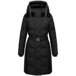 Wintermantel Navahoo "Wintermantel Funkelteddy 14", Damen, Gr. M, schwarz, Obermaterial: 100% Polyester PES. Obermaterial: Futter: 100% Polyester PES. 100% Polyester PES., M&auml;ntel Wintermantel