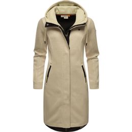 Kurzmantel Ragwear "Kurzmantel Letti Long Bonded", Damen, Gr. XXL, beige (ecru), Obermaterial: 100% Polyester PES., M&auml;ntel Kurzmantel