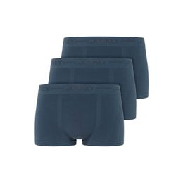 Boxershorts Jockey "Boxershort Everyday Seamfree Trunk 3P 3er Pack", Herren, Gr. L-XL, blau, Obermaterial: 78% Viskose CV. 18% Polyamid PA. 4% Elasthan EL., Unterhosen Boxershorts
