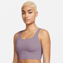 Sport-BH Nike "ALATE ELLIPSE WOMENS MEDIUM-SUPPORT", Damen, Gr. XS, N-Gr, lila (violet dust, wei&szlig;), Obermaterial: 63% Nylon, 37% Elasthan, BHs Sport-BH