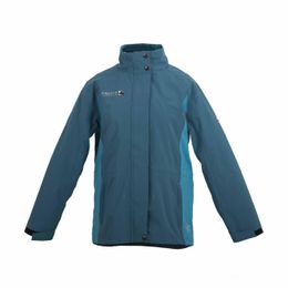 Outdoorjacke DEPROC Active "ASPEN LADY NEW", Damen, Gr. 40/42 (M), blau, 96% Polyester; 4% Elasthan, mit verstellbarem Klettverschluss, Jacken Outdoorjacke, auch in Gro&szlig;en Gr&ouml;&szlig;en erh&auml;ltlich