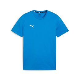 Trainingsshirt Puma "TEAMGOAL CASUALS TEE", Damen, Gr. XXL, blau (ignite blau, Puma wei&szlig;), Jersey, Obermaterial: 100% Baumwolle, unifarben, regular fit normal, Rundhals, Shirts Trainingsshirt, gerader Abschluss, Kurzarm, f&uuml;r Sportmode, Rundhalsausschnitt