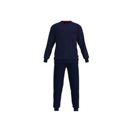 G&ouml;tzburg Schlafanzug G&Ouml;TZBURG "Pyjama", Herren, Gr. XL, bunt (blau), Obermaterial: 100% Baumwolle CO., Homewear-Sets Schlafanzug