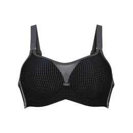 Sport-BH Anita "Sport BH mit B&uuml;gel performance wireX", Damen, Gr. 85, Cup G, schwarz (schwarz, anthrazit), Stoff, Obermaterial: 55% Polyamid PA. 23% Polyester PES. 22% Elasthan EL., BHs Sport-BH