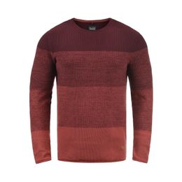 Rundhalspullover Blend "Rundhalspullover BHBenno", Herren, Gr. L, rot (wine rot), Obermaterial: 100% Baumwolle CO., Pullover Rundhalspullover