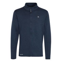 Funktionsjacke North Bend "Funktionsjacke NBKalleo M", Herren, Gr. L, blau (navy blazer), Obermaterial: 92% Polyester PES. 8% Elasthan EL., meliert, regular fit normal, ohne Ausschnitt, Sweatshirts Funktionsjacke