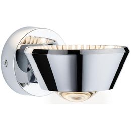 Paulmann LED Wandleuchte "Sabik", grau (chromfarben), 1, H: 8cm, 1 Stk., Leuchten, Sabik IP44 9 / 1x4W, LED-Modul, LED Wandleuchte