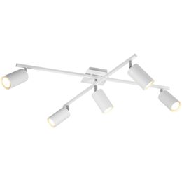 Trio LEUCHTEN Deckenleuchte "Marley", wei&szlig;, 5, H: 22,5cm, Leuchten, Deckenlampe, schwenkbar, Leuchmittel tauschbar, Deckenleuchte