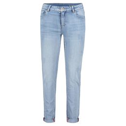 Relaxhose Betty Barclay "Basic-Jeans mit Waschung", Damen, Gr. 38, EURO, blau (light blau denim), Obermaterial: 56% Baumwolle CO. 30% Viskose CV. 12% Polyester PES. 2% Elasthan EL., Hosen Relaxhose