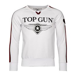 Sweatshirt Top Gun "Sweatshirt Streak TG20191013", Herren, Gr. M, wei&szlig;, Obermaterial: 100% Baumwolle CO., Sweatshirts Sweatshirt