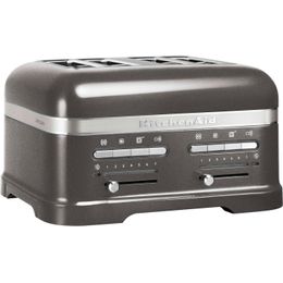 KitchenAid Toaster "Artisan 5KMT4205EMS MEDALLION-SILBER", silber (medallion, silber), B:34,8cm H:20,5cm T:30,4cm, Toaster, mit Sandwichzange, Toaster