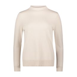 Rundhalspullover Betty Barclay "Basic-Strickpullover mit Stehkragen", Damen, Gr. 46, beige, Obermaterial: 55% Viskose CV. 30% Polyester PES. 15% Polyamid PA., Pullover Rundhalspullover