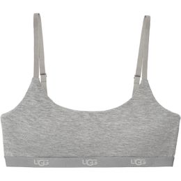 UGG Australia Bralette UGG "Estella Bralette", Damen, Gr. XXL, N-Gr, grau (grau heather), Jersey, Obermaterial: 90% Viskose (LENZING&trade; ECOVERO&trade;), 10% Elasthan, meliert, k&ouml;rpernah, BHs Bralette, Satinband mit Markenlogo